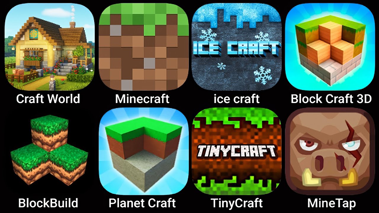 Craft World,Minecraft,Ice Craft,Block Craft 3D,Block Build,Planett Craft,TinyCraft,MineTap - YouTube