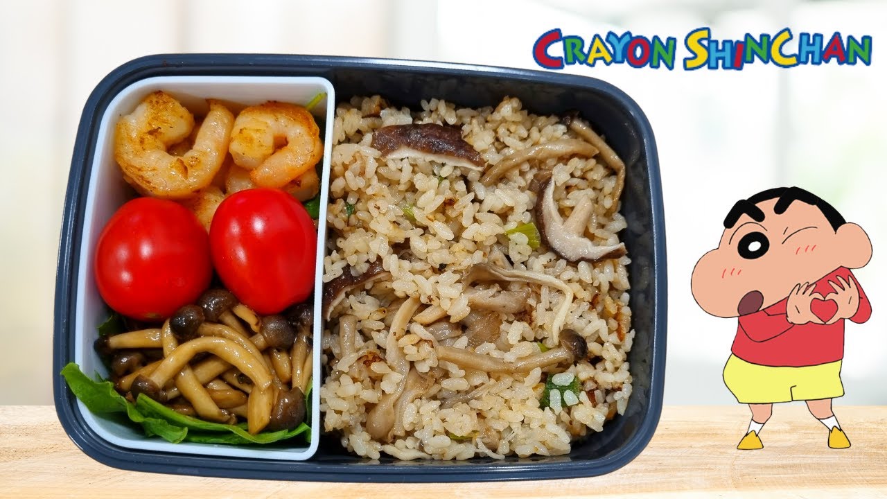 Mushroom lunch box inspired by Crayon Shinchan | cooking anime food ...