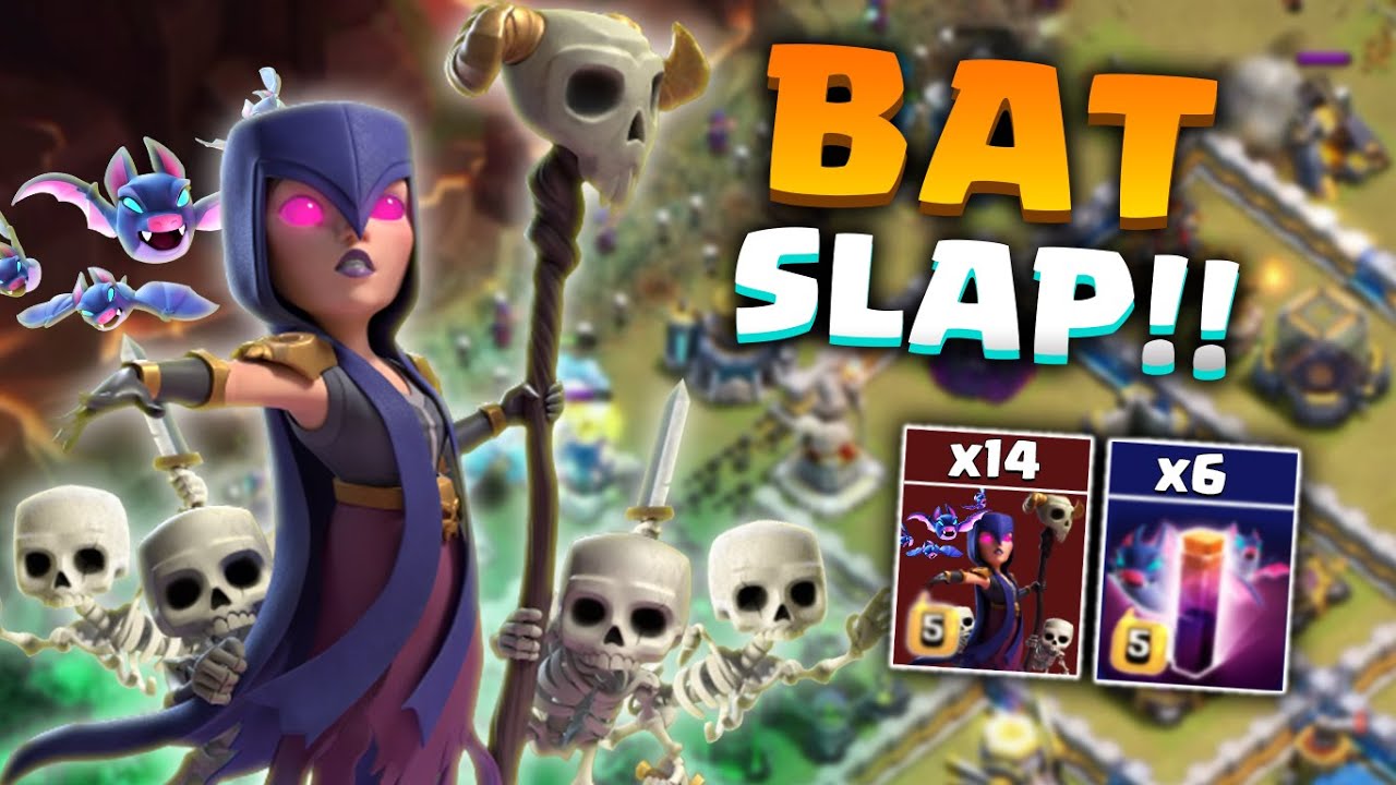 EASIEST WITCH ARMY !!! TH12 Witch Bat Spell Attack | TH12 Attack ...