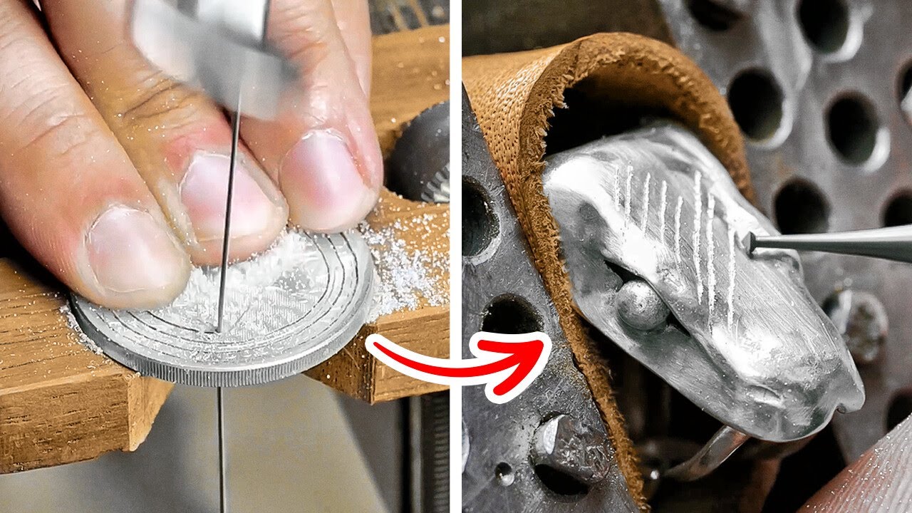 Master Turns A Coin Into A Snake Chain || Cheap And Stunning DIY ...