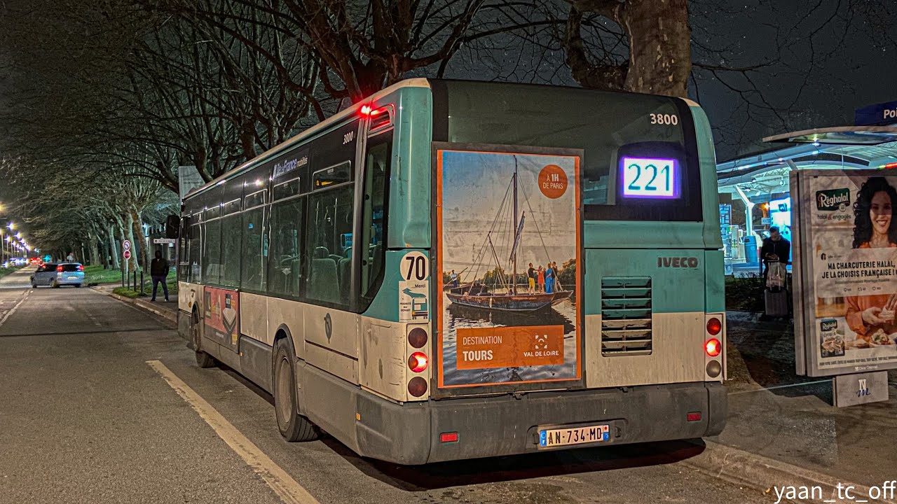 (Ligne 221 CITELIS LINE (Retour centre bus (3802) FUUL KICKDOWN ...