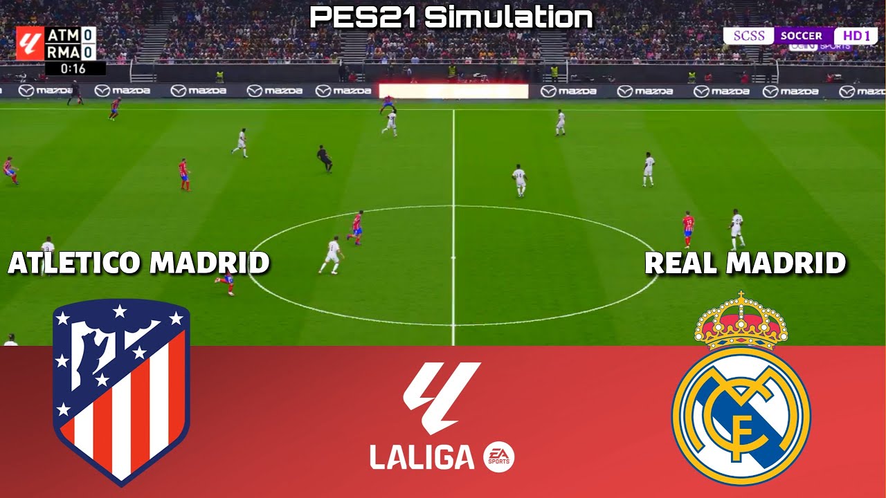 Atletico Madrid vs Real Madrid - La Liga 2025/26 | PES 21 Simulation ...