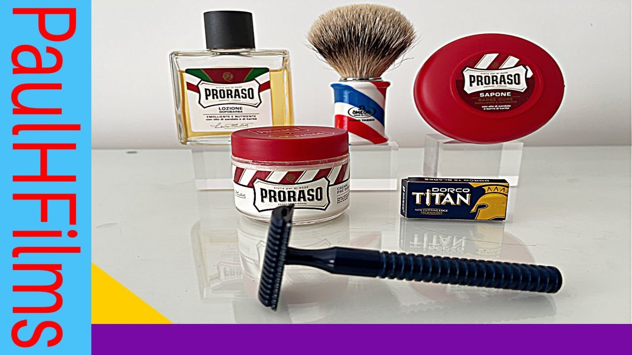 DLC - Yaqi Double Open Comb | Proraso Sandalwood Shaving Soap - YouTube