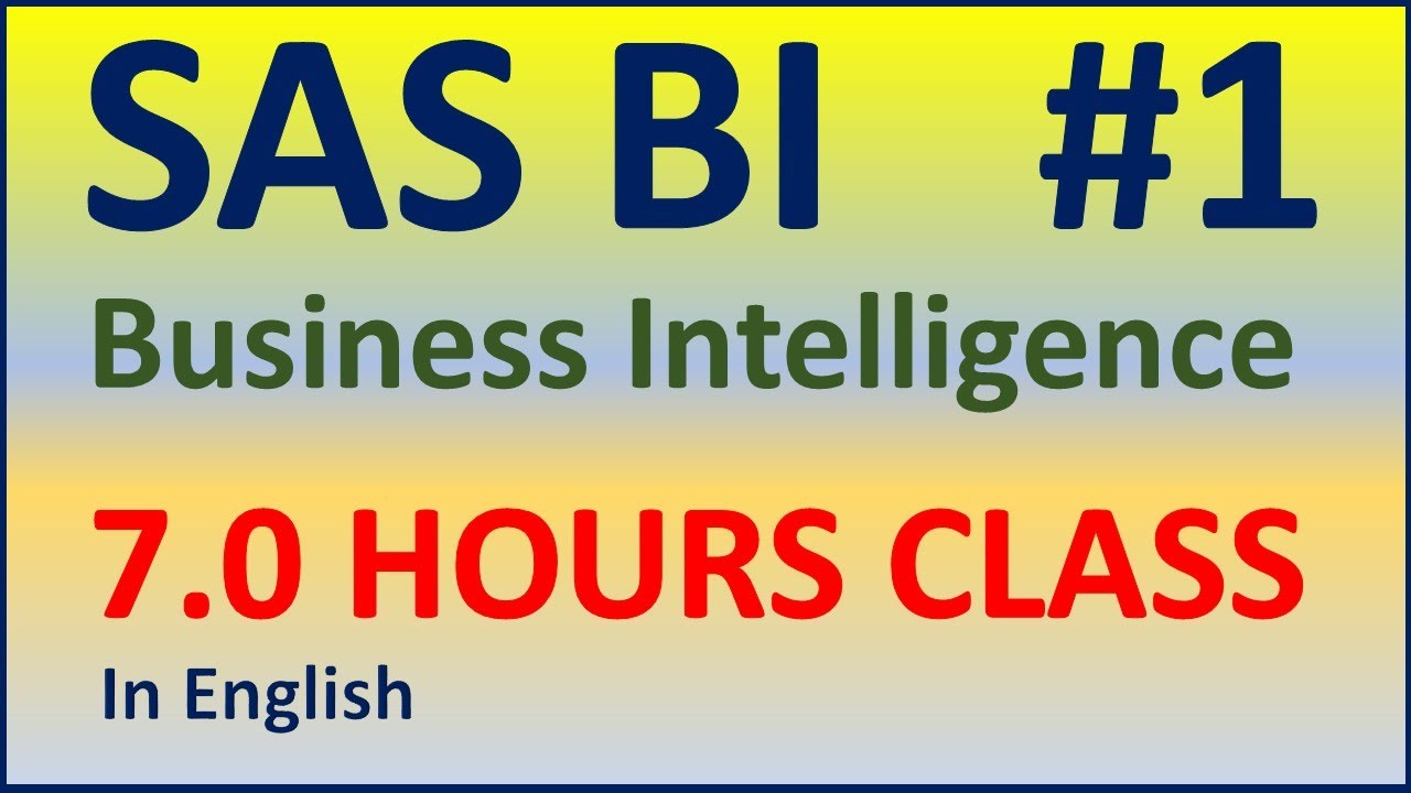 #1 SAS business intelligence || SAS BI Training - Business Intelligence ...