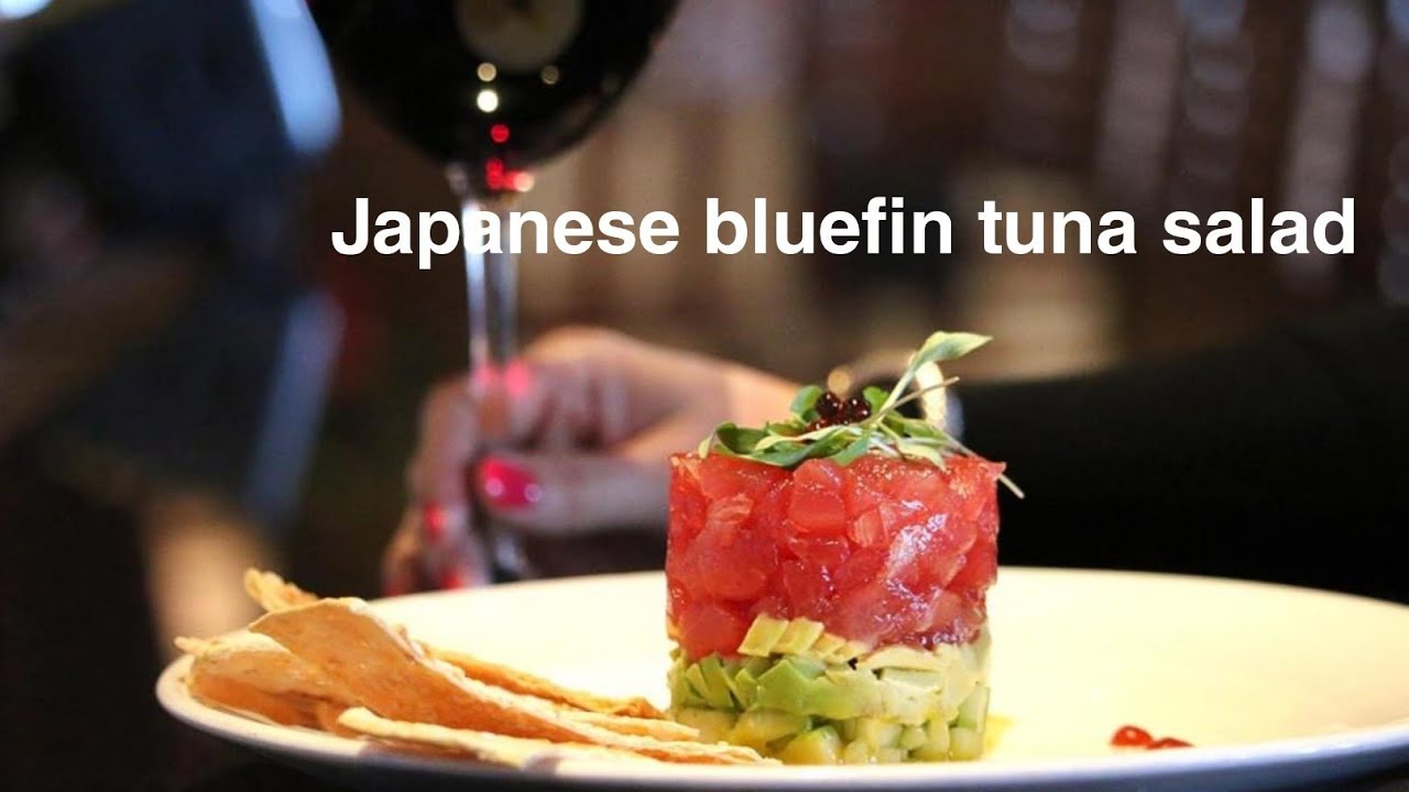 How to make Japanese bluefin tuna salad - YouTube