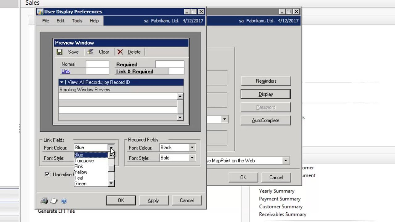 Microsoft Dynamics GP - Setting your User Preferences - YouTube