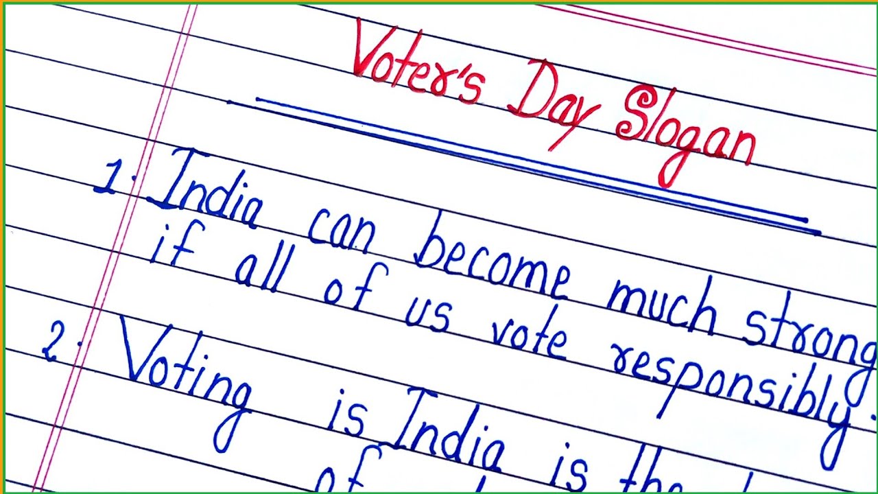 voters day slogan in english/matdata diwas par nare/matdata diwas par ...