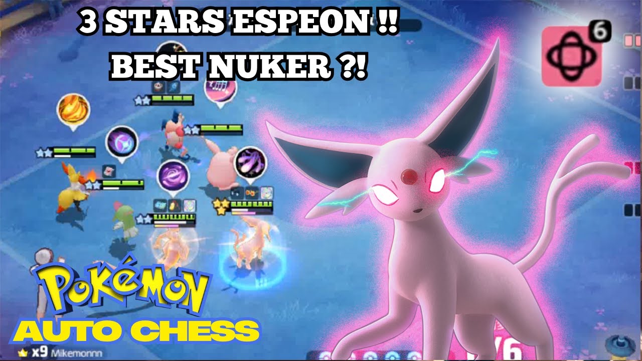 BEST NUKER ?! 3 STARS ESPEON GAMEPLAY - POKEMON TFT AUTO CHESS # ...