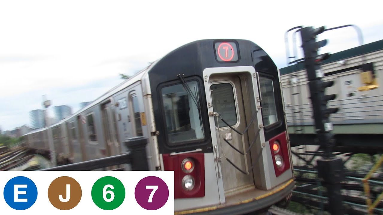 MTA E, J, 6, and 7 train from Time Sq to Mets Willets Point. Getting ...
