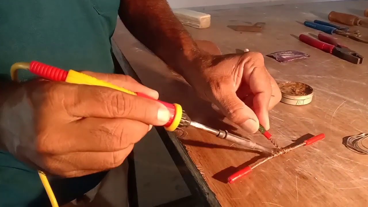 soldering of T-JOINT BY USING SOLDERING IRON....!!!! - YouTube