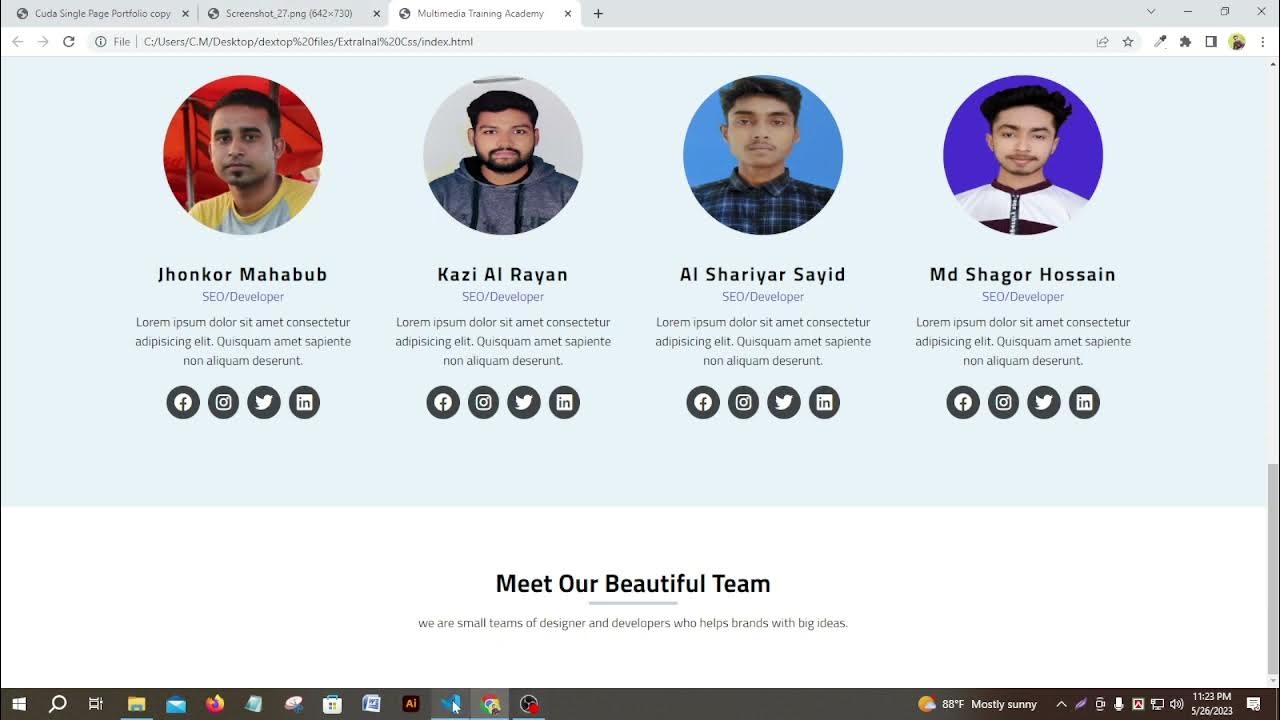 Css Live Project Multimedia Training Academy Web Development Live Class Batch A2 Youtube
