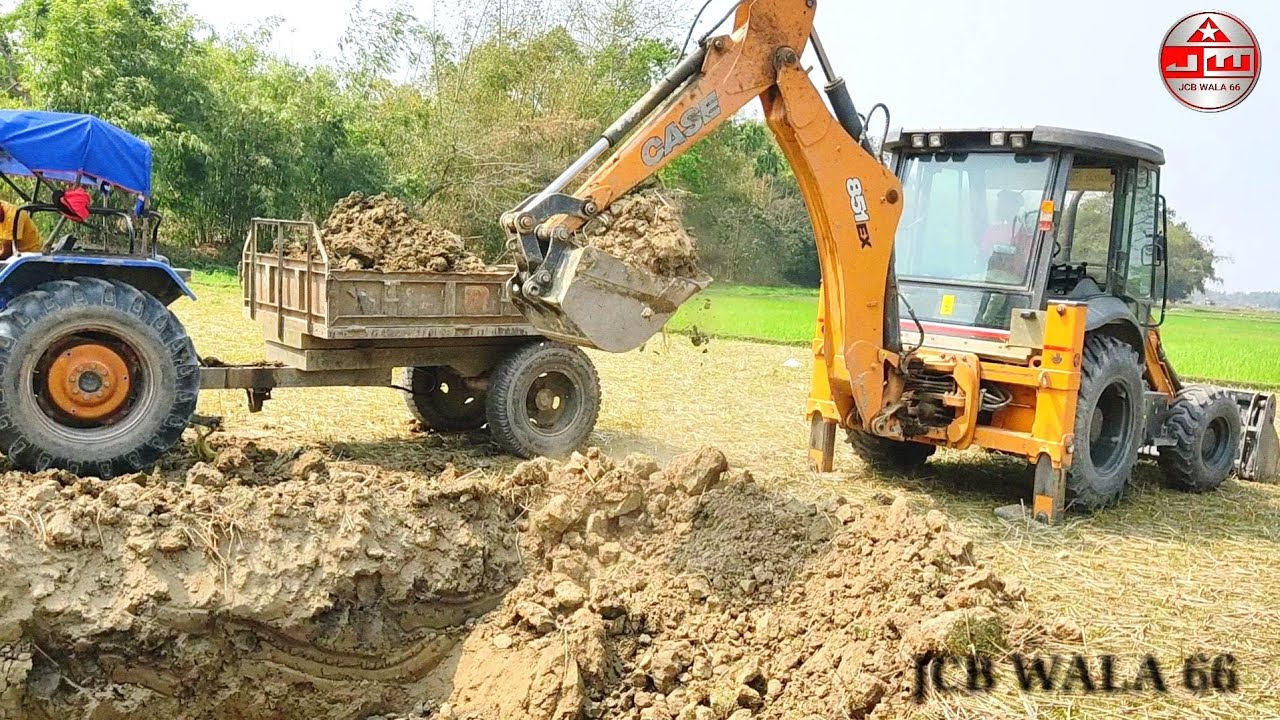 Jcb Video || Jcb Case 851EX Loding All PowerTrac Ero 50 & Sonalika Tractor Video For Kids - YouTube