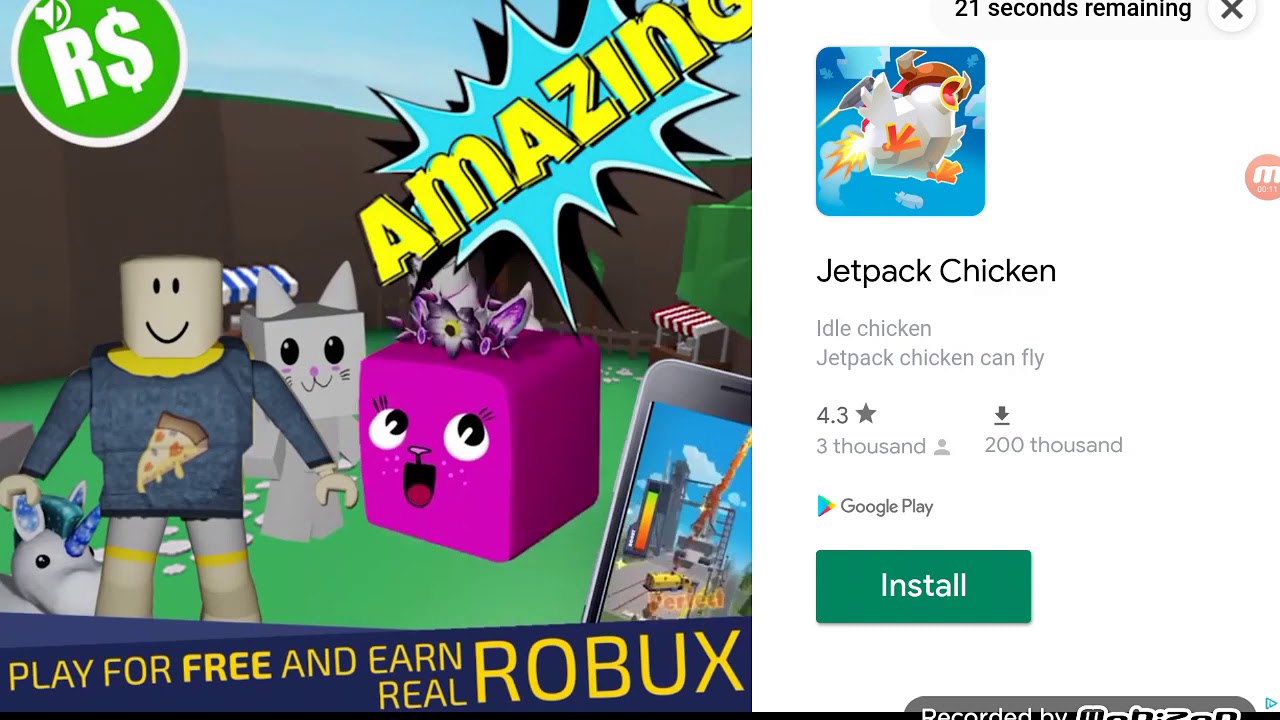 Jetpack Chicken Free Robux Ad - YouTube