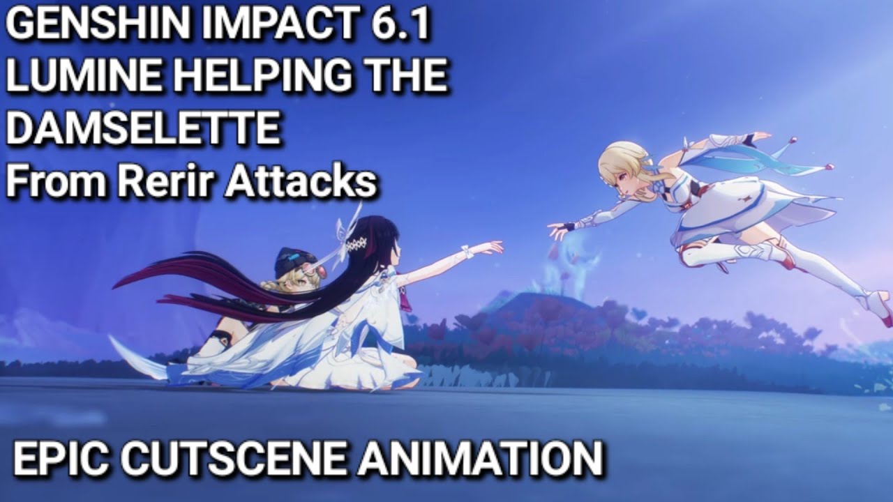 Genshin Impact 6.1 - Lumine Helping The Damselette From Rerir Attacks ...