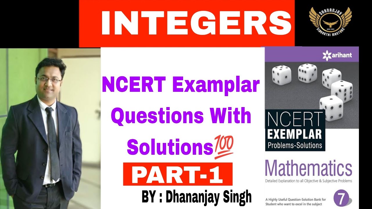 INTEGERS || NCERT Examplar||CLASS 7|| MCQ Based Questions #mathematics ...