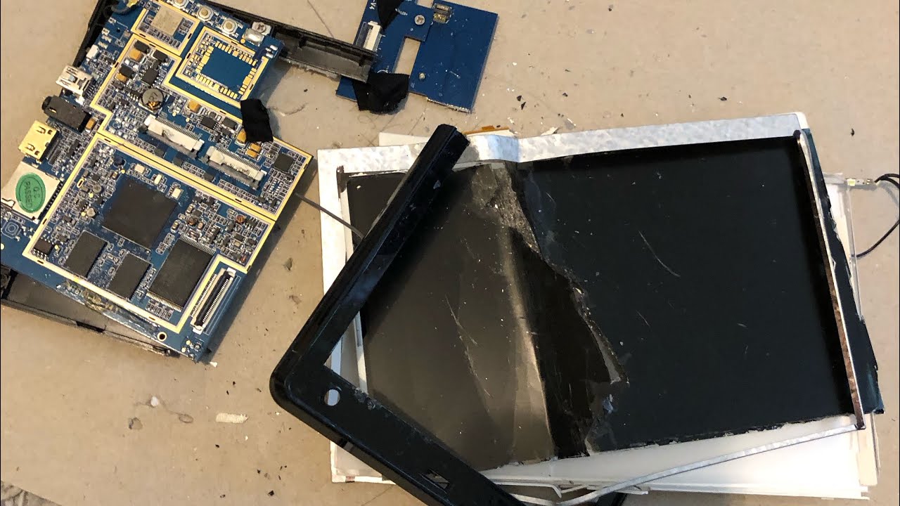 Destroying a cheap tablet - YouTube