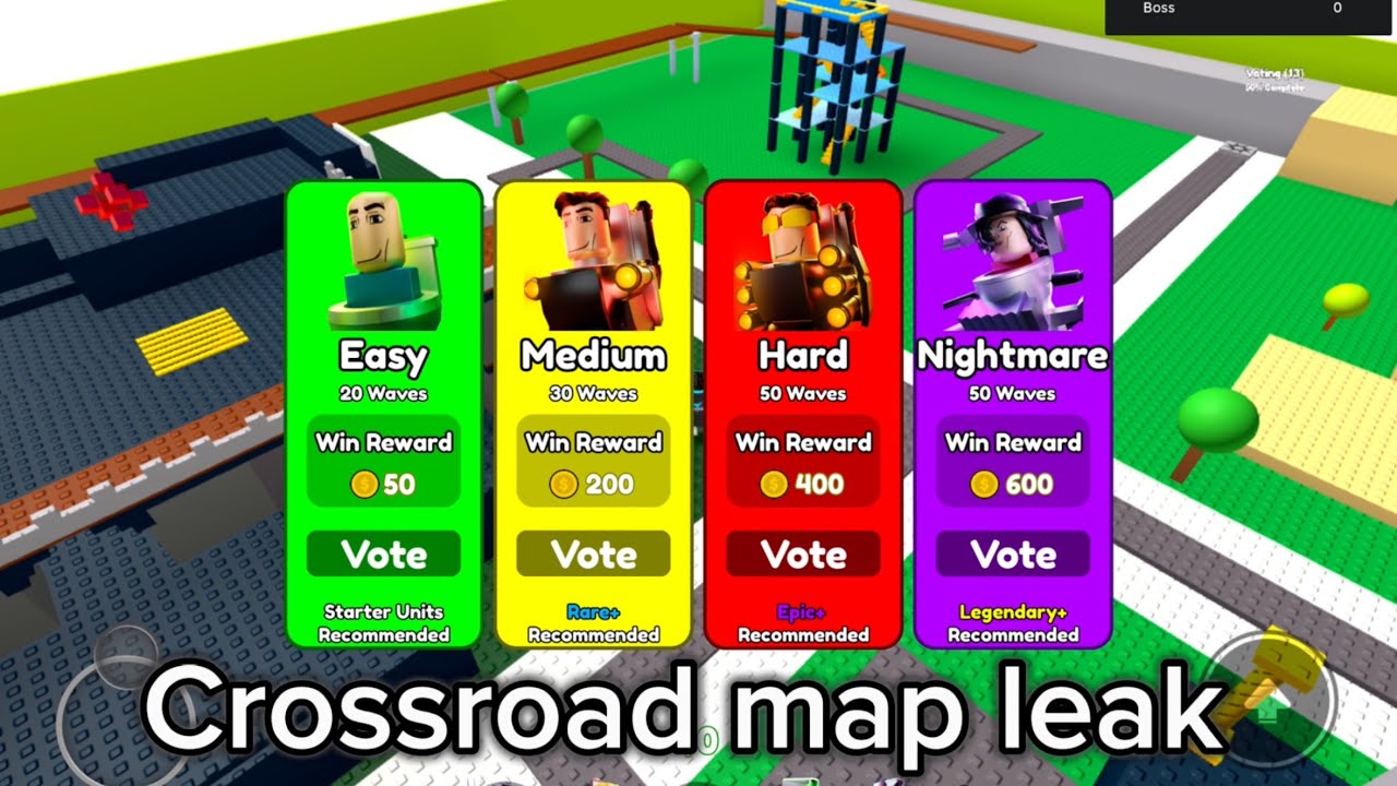 Crossroad map leak in game (toilet tower defense) - YouTube