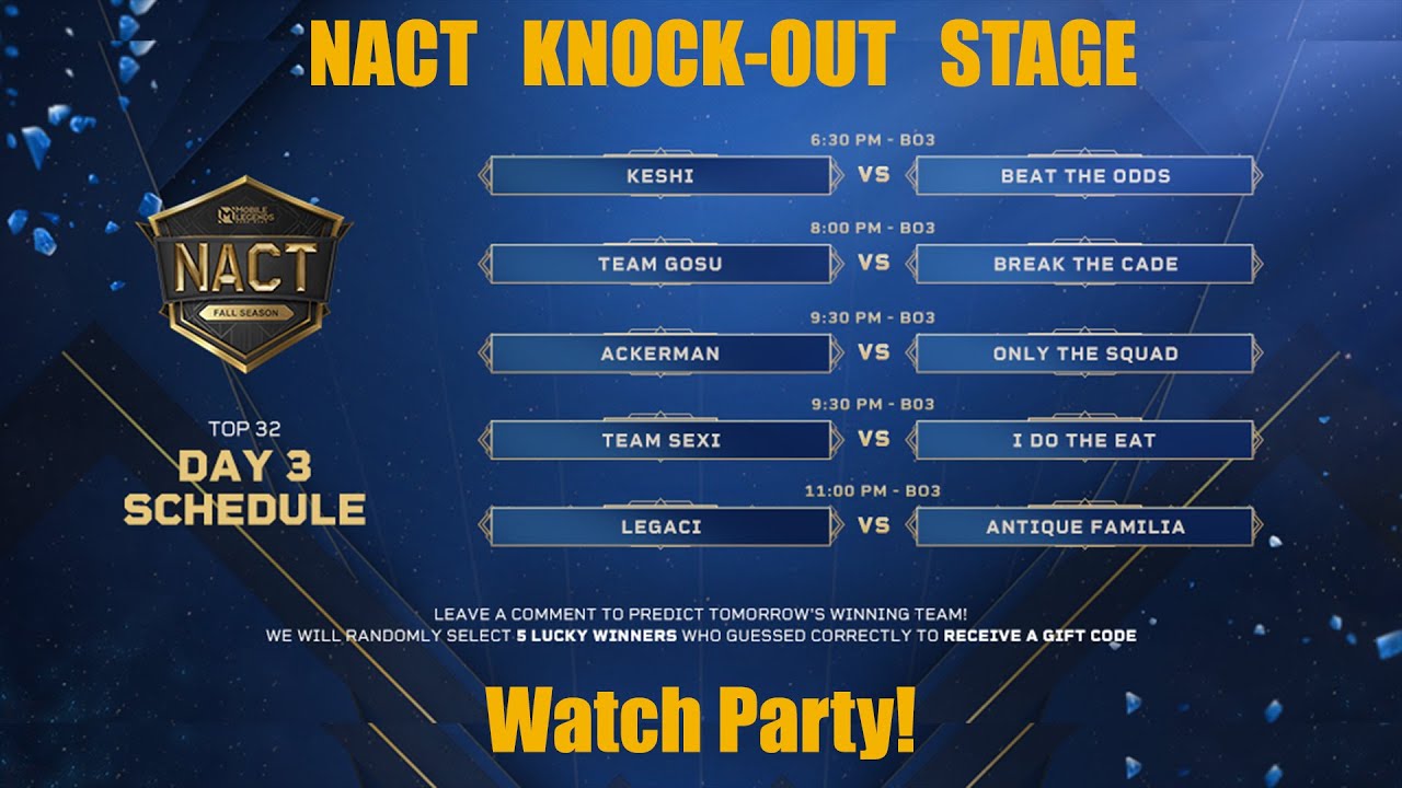 NACT KNOCKOUT STAGE WATCH PARTY! (GOSU VS BREAKTHECADE, ACKERMAN VS OTS ...