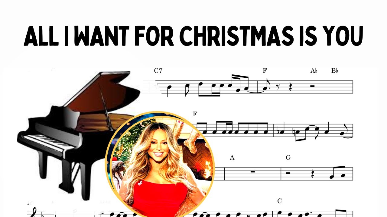 All I Want For Christmas is You Mariah Carey PIANO Sheet Music ...
