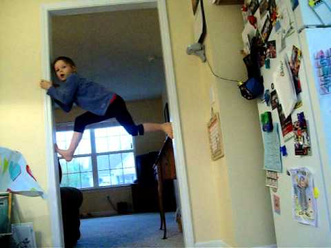 How to climb a door frame - 6 years old - YouTube