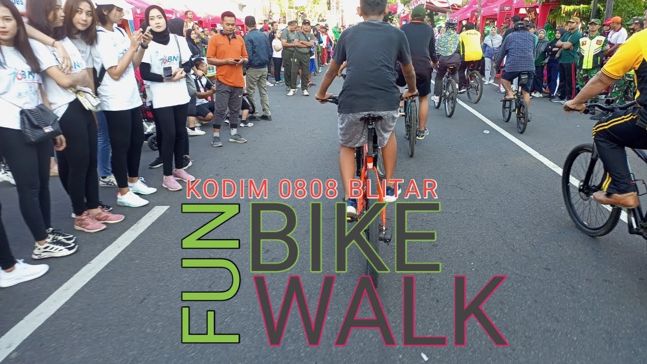 FUN BIKE AND WALK, KODIM 0808 BLITAR || SEPEDA SANTAI #funbike , # ...