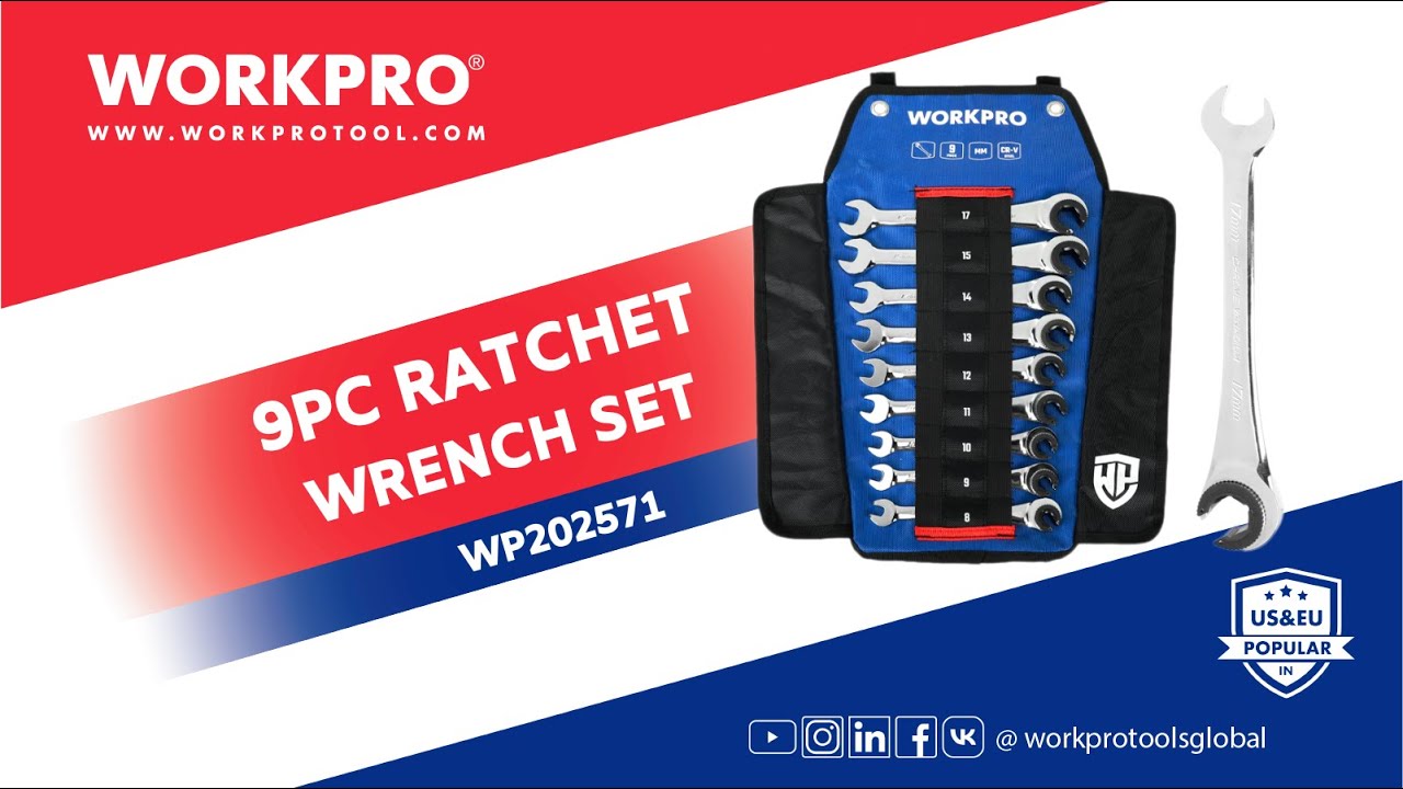 Review of the WORKPRO Ratchet Combination Wrench Tool Set - The ...