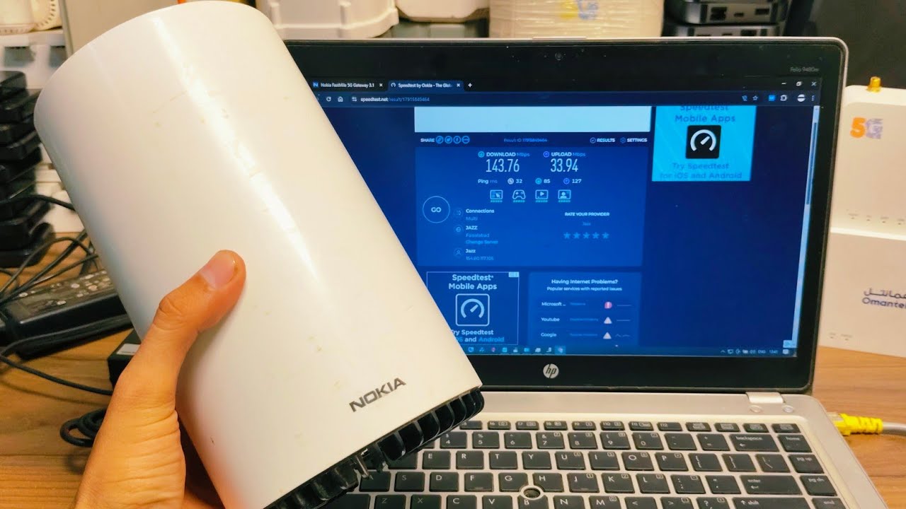 Nokia FastMile 5G Gateway 3.1 High Speed indoor router with WiFi 6 ...