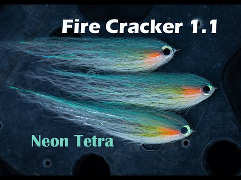 Tying the Fire Cracker (lazy variant) in Neon Tetra - pike, zander, perch & bass fly