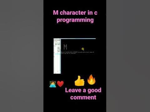 How to print M character in c programming || pattern programming - YouTube