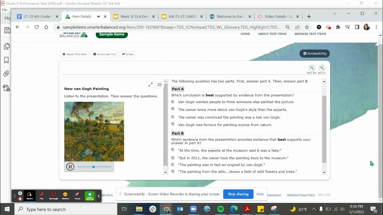 Listening SBAC Practice 1 - YouTube