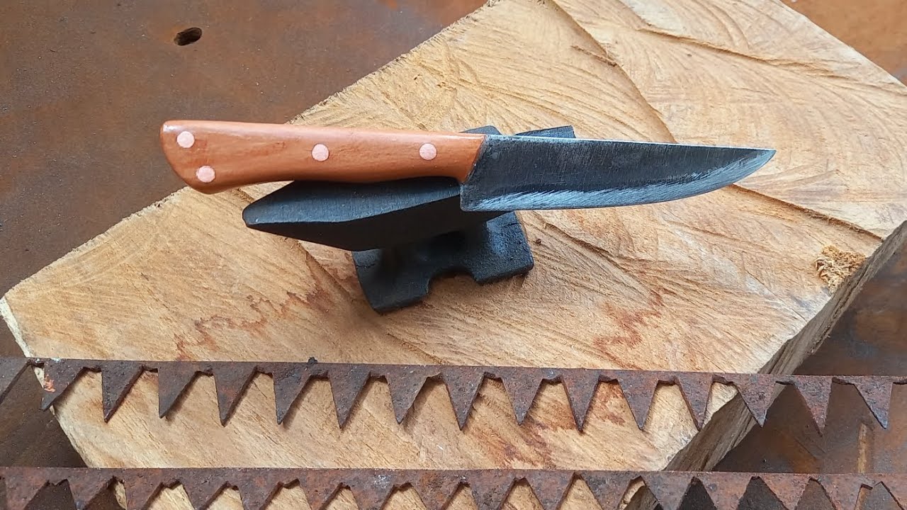 Mini Faca Artesanal Áço Carbono 1,5mm Cabo full Tang mini cuchillo ...