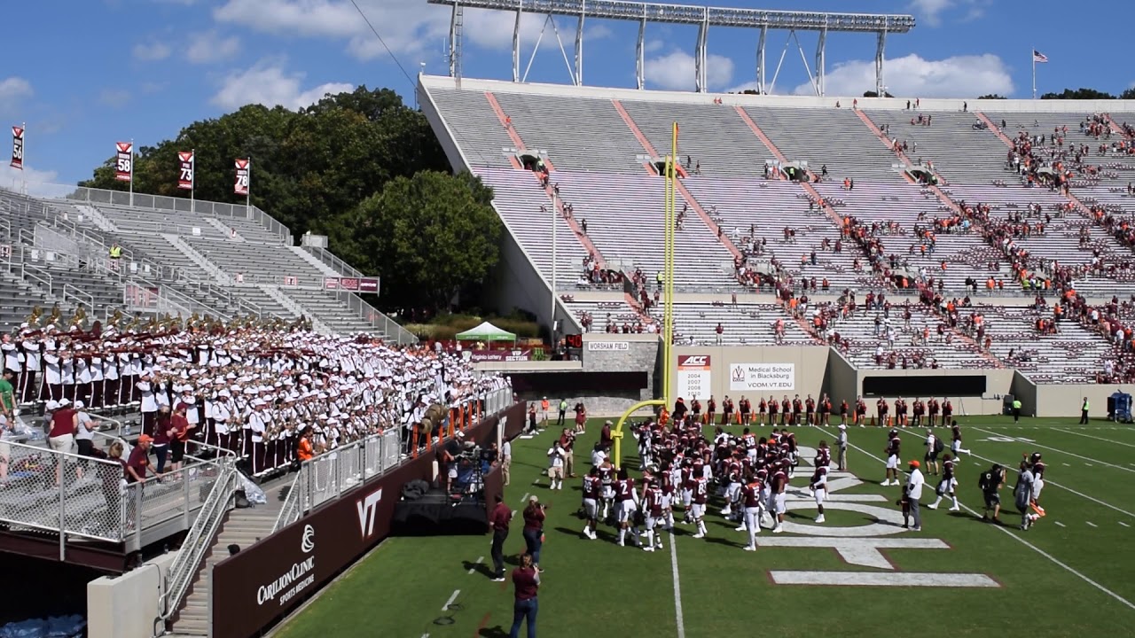 Tech Triumph - Marching Virginians with VT Football Team 9/7/19 - YouTube