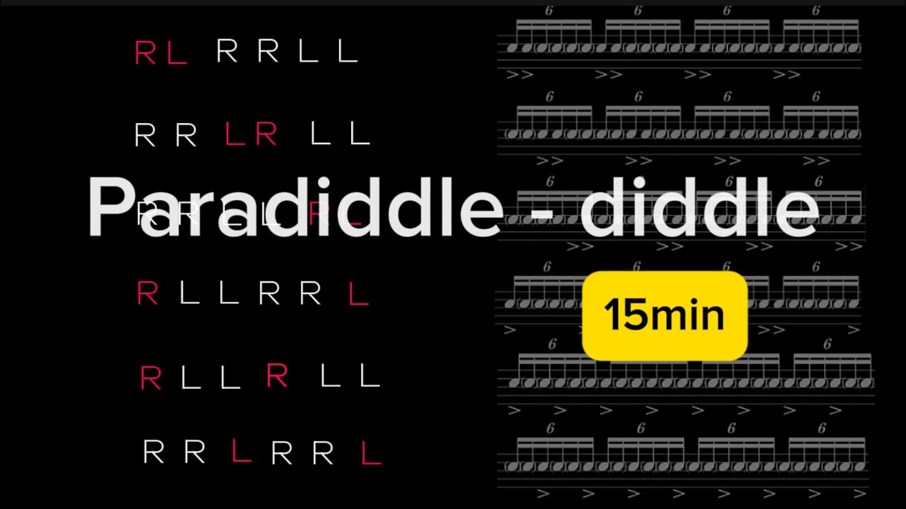 Paradiddle - diddle inversion [warm up] || 60-80bpm - YouTube