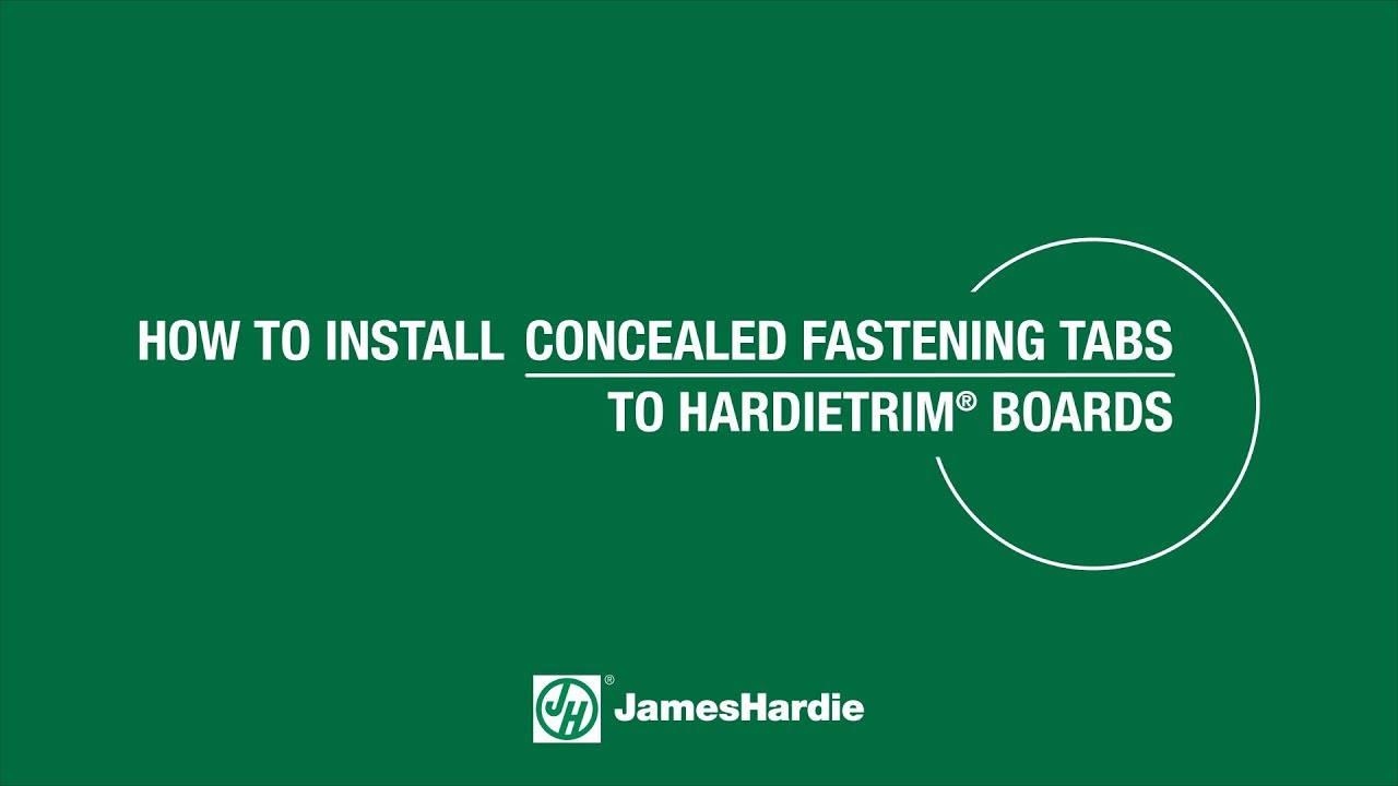 How To Install Concealed Fastening Tabs to HardieTrim® Boards - YouTube