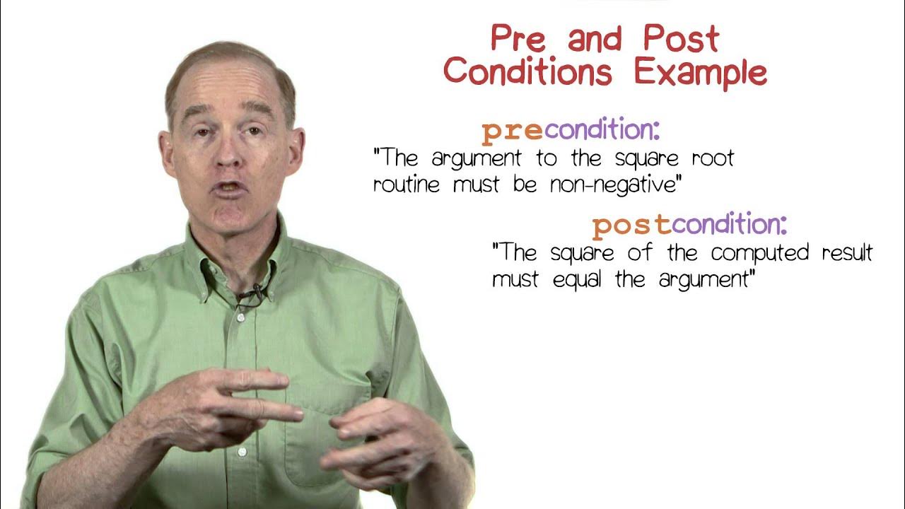 Pre and Post Conditions Example - YouTube