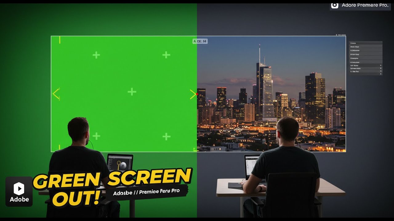 How to change the green screen background in Adobe Premiere Pro using ...