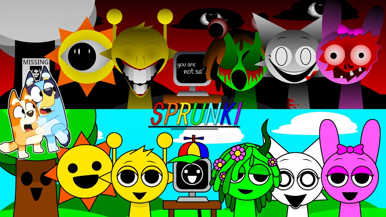 NUNCA JUEGUES A SPRUNKI INCREDIBOX CON BLUEY Y BINGO EN MINECRAFT - YouTube