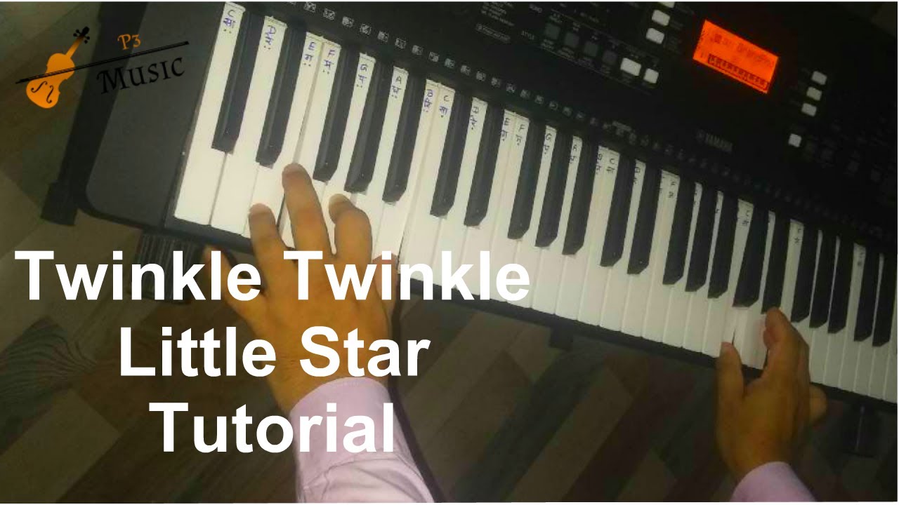 Twinkle Twinkle Little Star Piano Tutorial with Notes| nursery rhymes ...