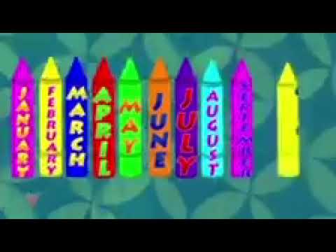 Crayons nursery rhymes months of the year song reversed - YouTube