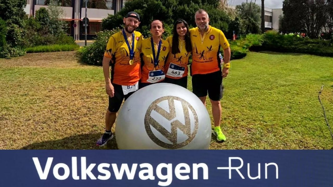 VOLKSWAGEN RUN / Primeira prova da Giu / Corremos dentro da Autoeuropa ...