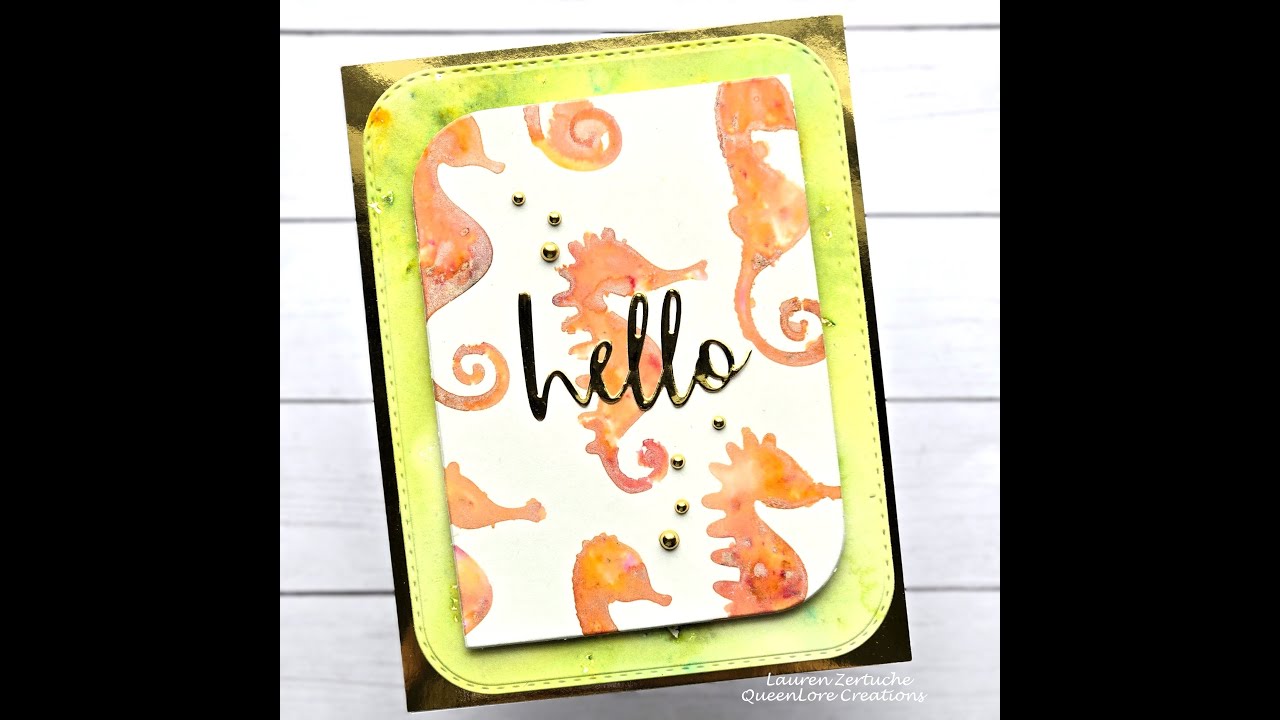 Layered Seahorse Card, A Colorful Life Designs June Release - YouTube
