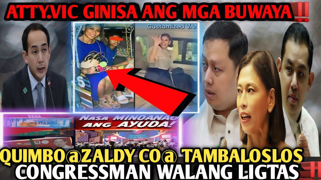 ATTY.VIC RODRIGUEZ GINISA ANG MGA BUWAYA‼️ QUIMBO@ZALDY CO@TAMABALOLOS ...