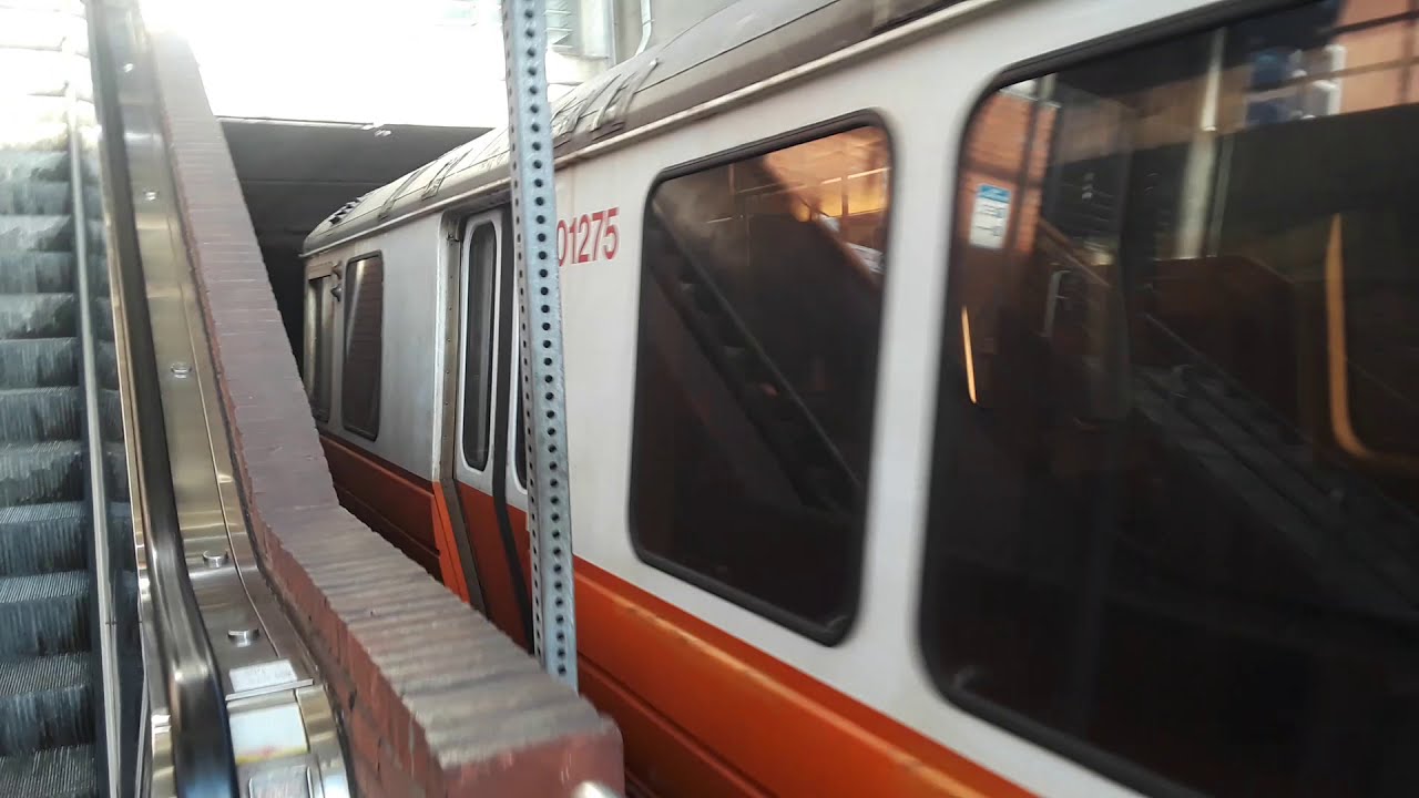 MBTA Orange Line Hawker Siddeley 01200 Series Leaving Massachusetts ...