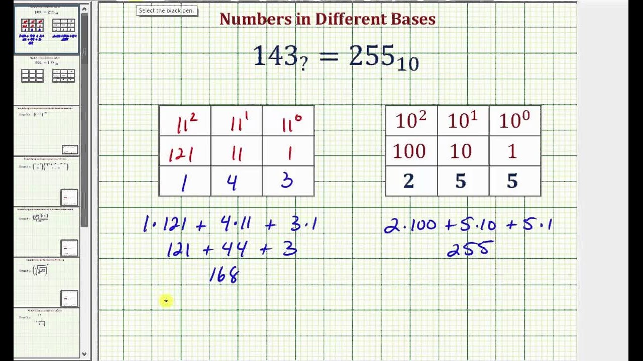 Ej 1: Determine qué base debe ser un número para ser igual a un número ...