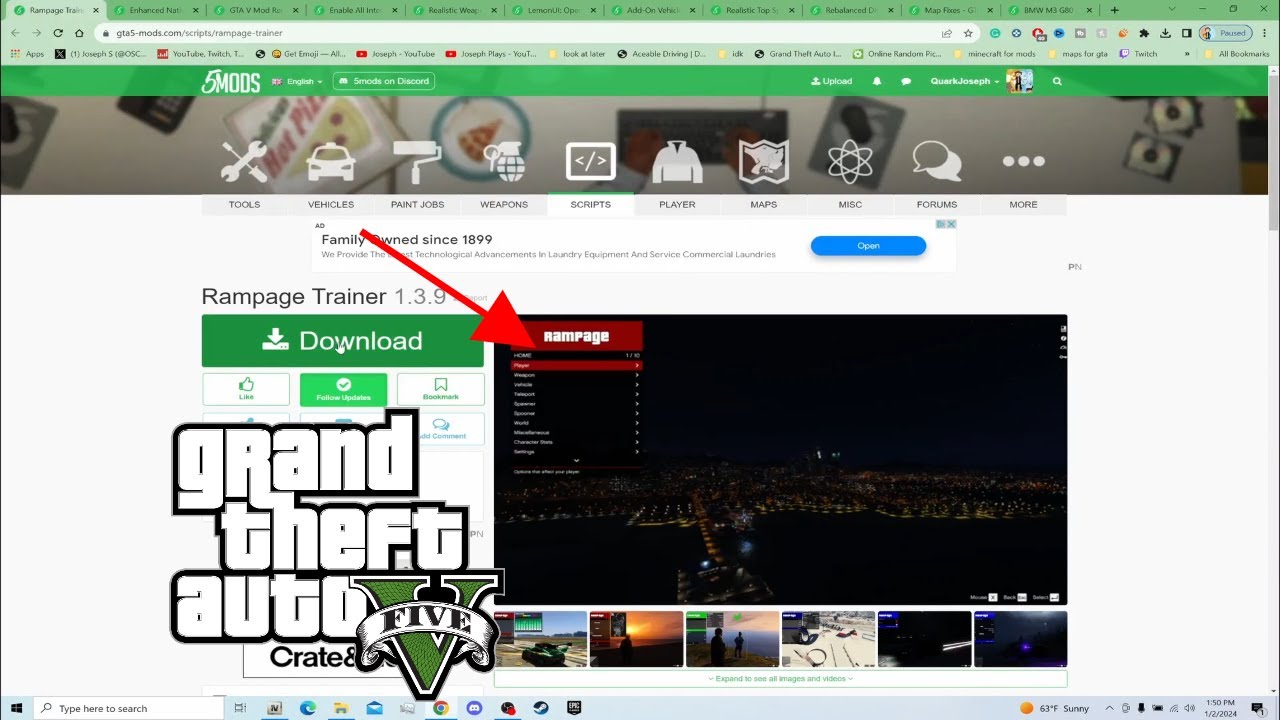 How to Install Rampage Trainer 1.3.9 GTA 5 MODS - YouTube