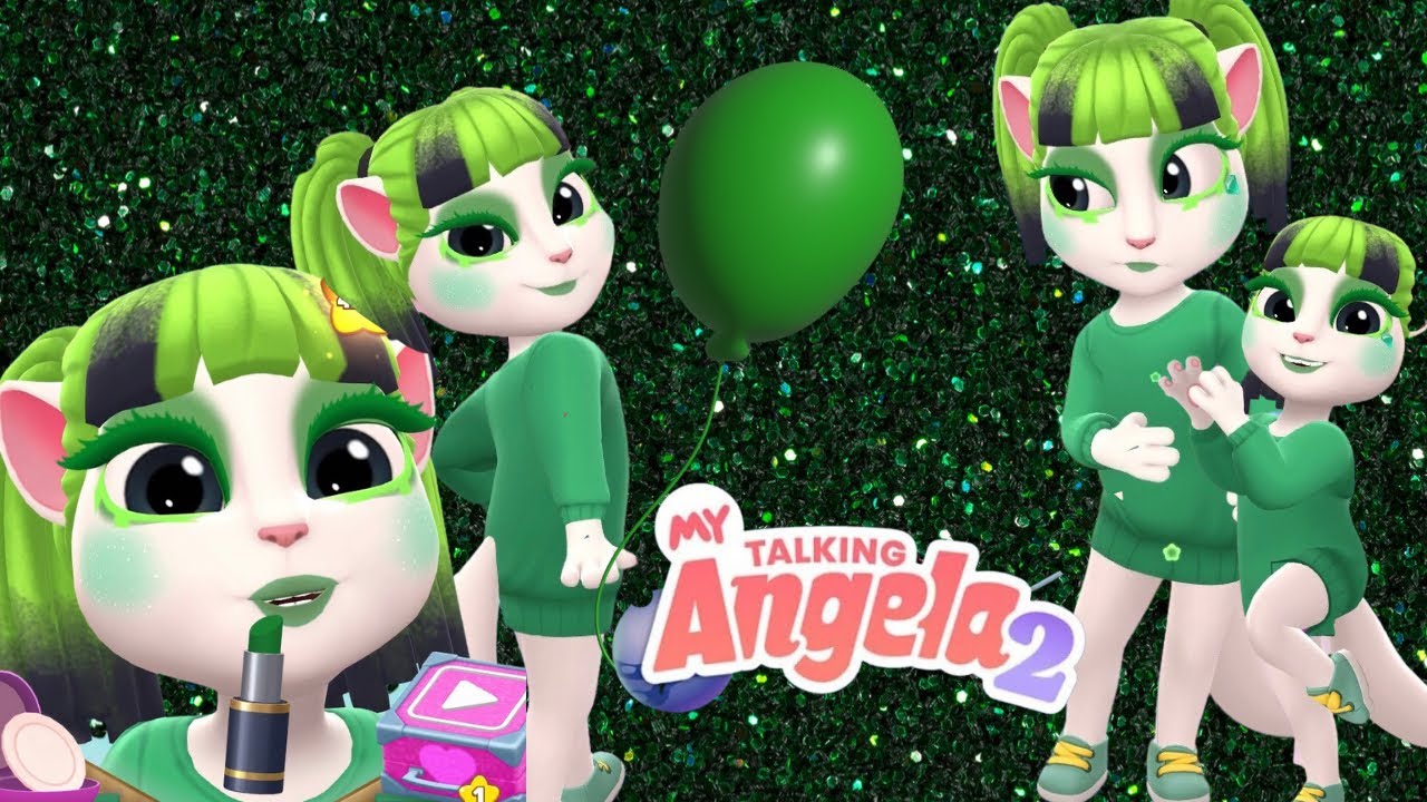 How To Not Get Lost in My Talking Angela 2 Green Outfit 💚 - You Can Do ...
