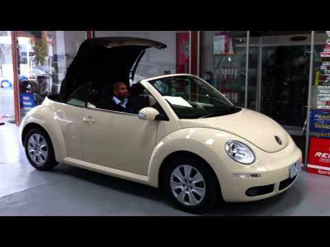 VW BEETLE CONVERTIBLE ROOF OPERATION