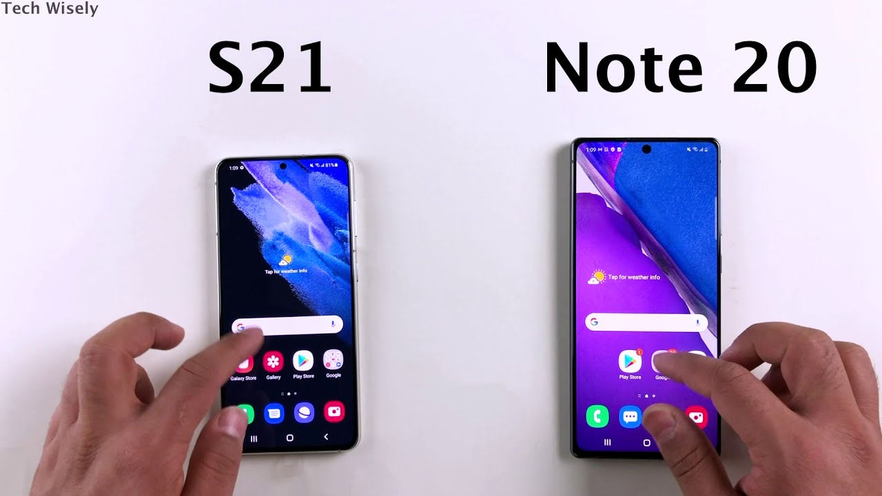 SAMSUNG S21 vs Note 20 - SPEED TEST - YouTube