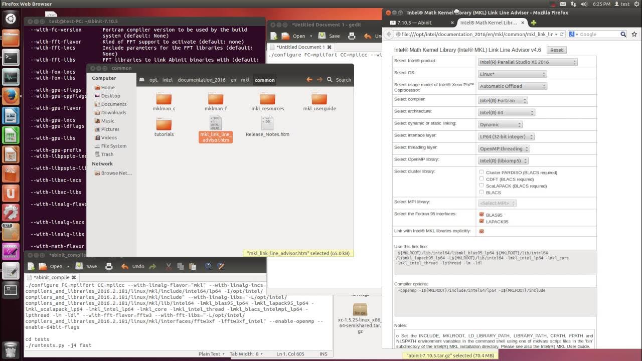 Abinit compile (intel compiler, silent) - YouTube