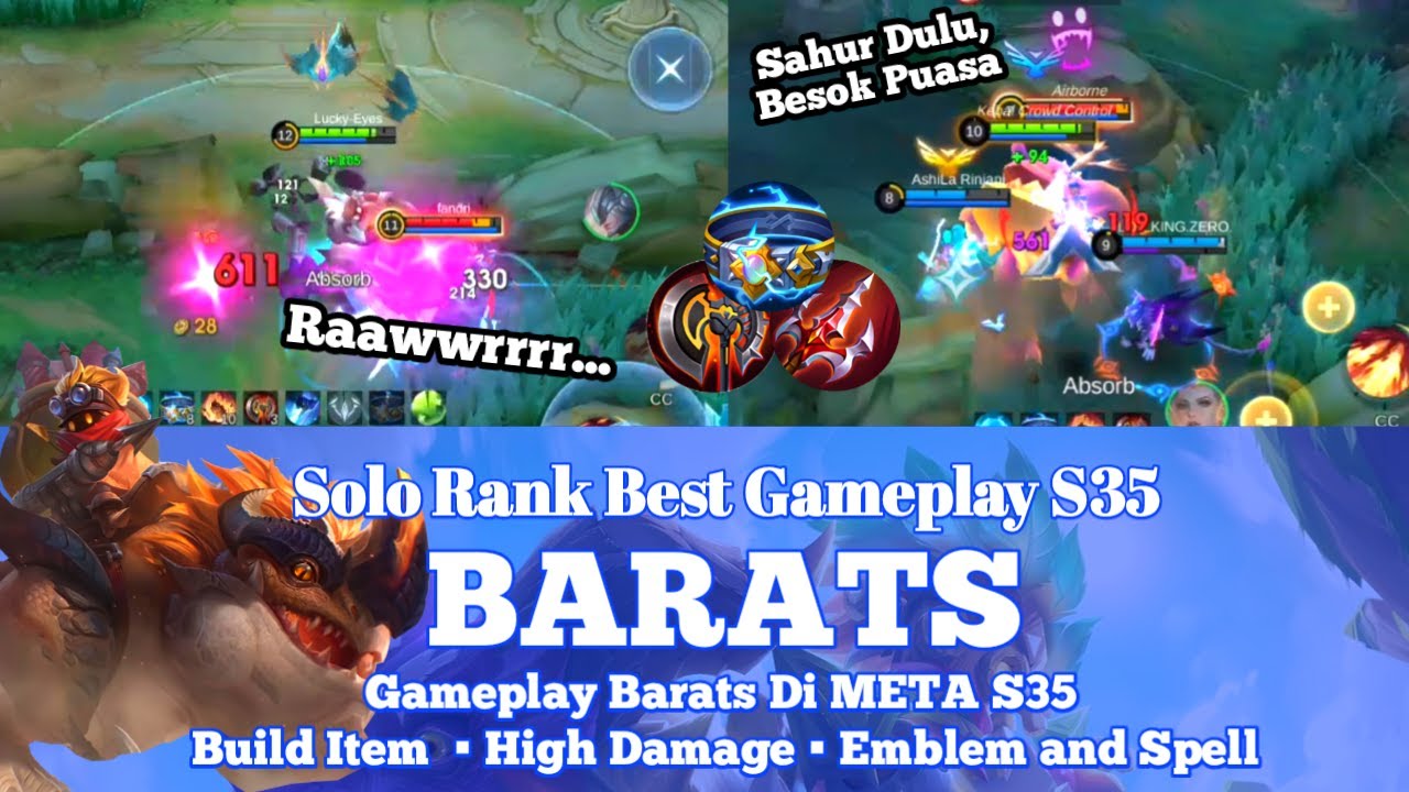 Gameplay Hero Barats | Solo Rank Best Gameplay S35 | Build Item | High ...